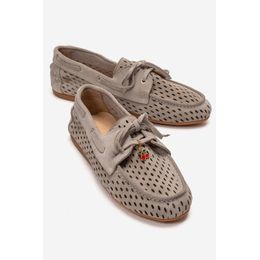 Stevo Leder Schn&uuml;rer Loafer