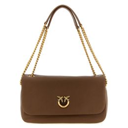 Pinko Braune Lammleder Schultertasche