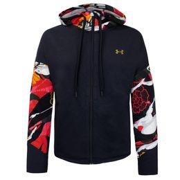 Under Armour Blumiges Damen Schwarzes Track-Jacke