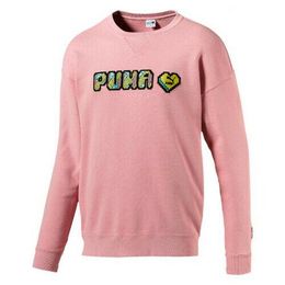 Puma Pop Style Culture Maker Herren Langarm Pink Pullover Herren Jumper