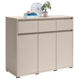CARRYHOME Kommode, Kaschmir, Kunststoff, 2 F&auml;cher, 3 Schublade(n) Schubladen, 120x103x48 cm, Wohnzimmer, Kommoden & Sideboards, Kommoden