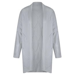 Peter Hahn - Long-Strickjacke aus Kaschmir, blau, Gr. 38 / S - Kaschmir