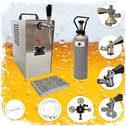 ich-zapfe Komplett Set - Zapfanlage, Bierzapfanlage JET 30 Bierkoffer, Durchlaufk&uuml;hler 1-leitig Trockenk&uuml;hler, bis zu 35 Liter/h