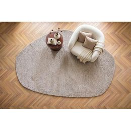 Riess Ambiente Design Teppich ORGANIC 230x160cm taupe Hochflor Indoor-Teppich organische Form Riess-Ambiente Boheme Landhaus Skandinavisch
