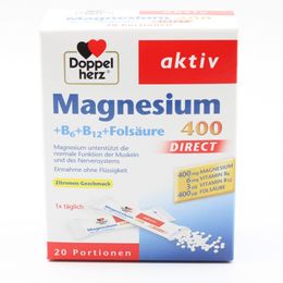 Queisser 2x Doppelherz Magnesium+B Vitamine Direct Pellets 20 St