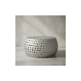 KADIMA DESIGN Moderner Aluminium Couchtisch in Silber, Unikat handgefertigt, Stilvolles Design