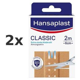Beiersdorf AG 2x Hansaplast Classic Pflaster 6 cmx2 m 1 St