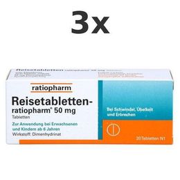 3x REISETABLETTEN-ratiopharm 20 St