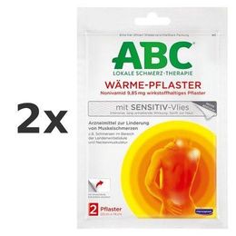 Beiersdorf AG 2x Abc W&auml;rme-Pflaster sensitive-Vlies Hansaplast med 2 St