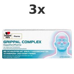 Queisser 3x Grippal Complex DoppelherzPharma 200 mg/30 mg Fta 20 St