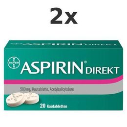 BAYER 2x Aspirin Direkt Kautabletten 20 St