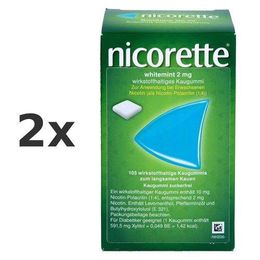 kohlpharma 2x Nicorette Kaugummi 2 mg whitemint 105 St