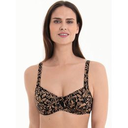 Anita Bikini-Oberteil in Camel/ Schwarz - 84% | Gr&ouml;&szlig;e 40E-Cup | Damen-bademode
