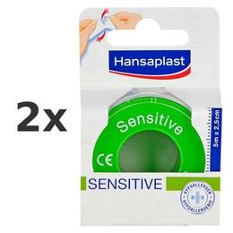 Beiersdorf AG 2x Hansaplast Fixierpfl.Sensitive 2,5 cmx5 m 1 St