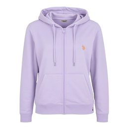 U.S. Polo Assn. Sweatjacke in Lila - 53% | Gr&ouml;&szlig;e XL | Damen-sweatshirts-jacken