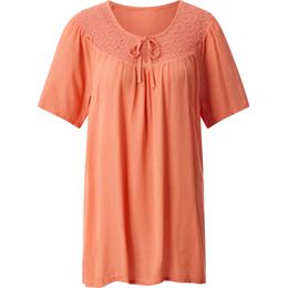 CR&Eacute;ATION L Damen Tunika mit Spitzen-Einsatz papaya Gr&ouml;&szlig;e 56