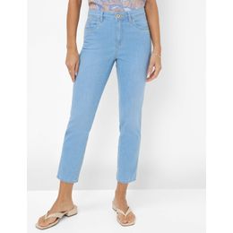 Brax Damen Five-Pocket-Hose Style MARY S USED BLEACHED BLUE, denim hellblau, Gr. 38L