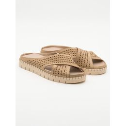 Bellucci Pantoletten in Beige - 57% | Gr&ouml;&szlig;e 37 | Damen-pantoletten