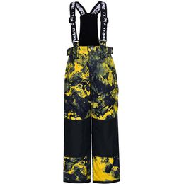 Peek U Ski-/ Snowboardhose "Kuu" in Schwarz/ Gelb - 56% | Gr&ouml;&szlig;e 104 | Kinderhosen