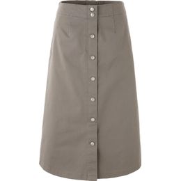 Damen Jeansrock mit imitierter Knopfleiste taupe, Gr&ouml;&szlig;e 52