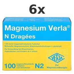 Verla-Pharm Arzneimittel GmbH & Co. KG 6x Magnesium Verla N Dragees 100 St