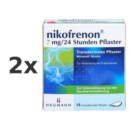 2x Nikofrenon 7 mg/24 Stunden Pflaster transdermal 14 St
