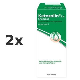 2x Ketozolin 2% Shampoo 60 ml