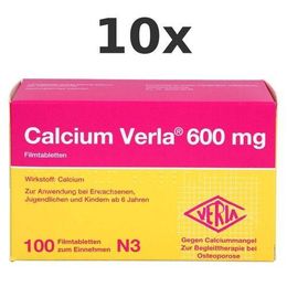 Verla-Pharm Arzneimittel GmbH & Co. KG 10x Calcium Verla 600 mg Filmtabletten 100 St