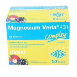 Verla-Pharm Arzneimittel GmbH & Co. KG 2x Magnesium Verla 400 Waldbeere Direkt-Granulat 50 St
