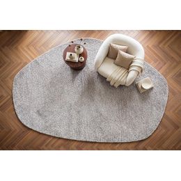 Riess Ambiente Design Teppich ORGANIC 350x240cm creme Hochflor Indoor-Teppich organische Form Riess-Ambiente Boheme Landhaus Skandinavisch