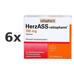 6x HERZASS-ratiopharm 100 mg Tabletten 100 St