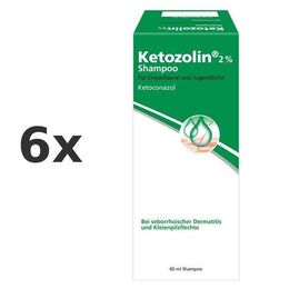 6x Ketozolin 2% Shampoo 60 ml