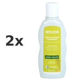 2x Weleda Gentle & Mild Shampoo Hirse 190 ml