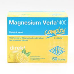 Verla-Pharm Arzneimittel GmbH & Co. KG 2x Magnesium Verla 400 Zitrone Direkt-Granulat 50 St