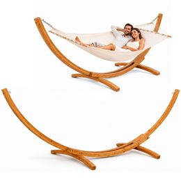 AMANKA Xxl-H&auml;ngemattengestell,, Natur, Holz, 120x118x325 cm, Gartenm&ouml;bel, H&auml;ngematten