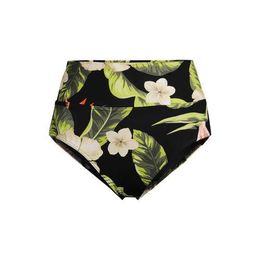 LANDS' END Bikinihose zum Umschlagen, High Waist, f&uuml;r Damen, Damen, size: regular, Schwarz, Nylon-Mischung, by Lands' End