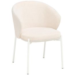 Mid.you Armlehnstuhl, Beige, Metall, Textil, Rundrohr, 56x76.5x57.5 cm, Bsci, Esszimmer, St&uuml;hle, Esszimmerst&uuml;hle, Armlehnenst&uuml;hle