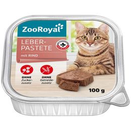 ZooRoyal Leberpastete mit Rind Katzen-Nassfutter ohne Getreide und Zucker 16x100g
