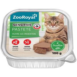 ZooRoyal Pastete Sensitiv Huhn mit Insektenprotein 16 x 100 g
