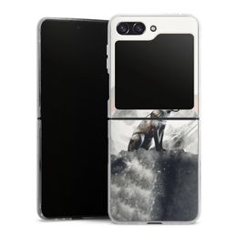 DeinDesign Galaxy Z Flip 5 Handy Hard Case Schutzh&uuml;lle transparent Smartphone Handy H&uuml;lle Nature Mountain Fox Hard Case