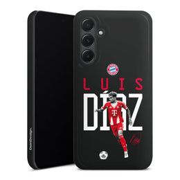 DeinDesign Galaxy A35 5G Handy Premium Case Smartphone Handyh&uuml;lle Schutzh&uuml;lle gl&auml;nzend Fc Bayern M&uuml;nchen Official Licensed Product Luis Diaz Premium Case