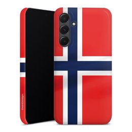 DeinDesign Galaxy A35 5G Handy Premium Case Smartphone Handyh&uuml;lle Schutzh&uuml;lle gl&auml;nzend Flags Flag Norway Premium Case