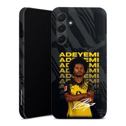 DeinDesign Galaxy A35 5G Handy Premium Case Smartphone Handyh&uuml;lle Schutzh&uuml;lle gl&auml;nzend Bvb Borussia Dortmund Karim Adeyemi Premium Case