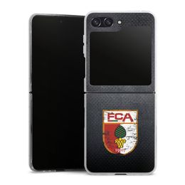 DeinDesign Galaxy Z Flip 5 Handy Hard Case Schutzh&uuml;lle transparent Smartphone Handy H&uuml;lle Fc Augsburg Logo Official Licensed Product Hard Case