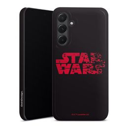 DeinDesign Galaxy A35 5G Handy Premium Case Smartphone Handyh&uuml;lle Schutzh&uuml;lle gl&auml;nzend Star Wars Merchandise Logo Premium Case