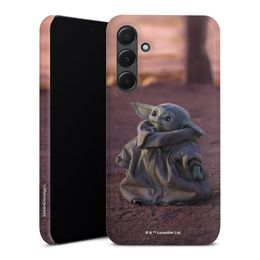 DeinDesign Galaxy A35 5G Handy Premium Case Smartphone Handyh&uuml;lle Schutzh&uuml;lle gl&auml;nzend The Child Star Wars Baby Yoda Premium Case