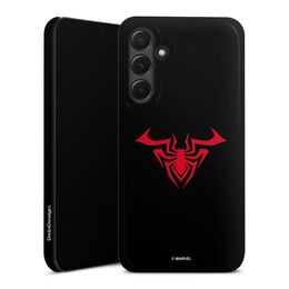 DeinDesign Galaxy A35 5G Handy Premium Case Smartphone Handyh&uuml;lle Schutzh&uuml;lle gl&auml;nzend Spiderman Logo Marvel Premium Case