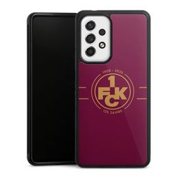 DeinDesign Galaxy A53 5G Handy Gallery Case Handyh&uuml;lle 9H Geh&auml;rtetes Glas R&uuml;ckseite H&uuml;lle 125 Jahre Official Licensed Product 1. Fc Kaiserslautern Gallery Case