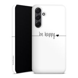 DeinDesign Galaxy A35 5G Handy Premium Case Smartphone Handyh&uuml;lle Schutzh&uuml;lle gl&auml;nzend Statement Happiness Sayings Premium Case
