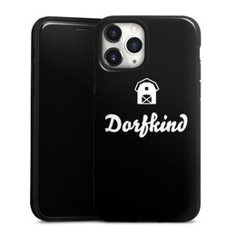 DeinDesign iPhone 11 Pro Handy Panzer Handyh&uuml;lle robuste Outdoor H&uuml;lle Schutzh&uuml;lle gl&auml;nzend Dorfkind Life Statement Tough Case